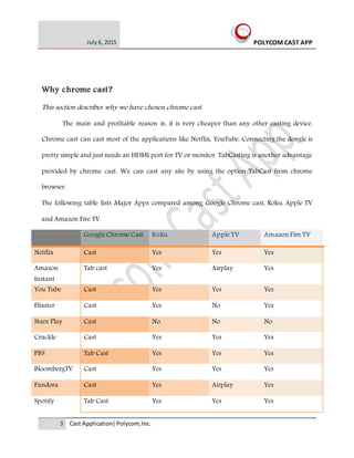Summary Of Polycom Cast App | PDF