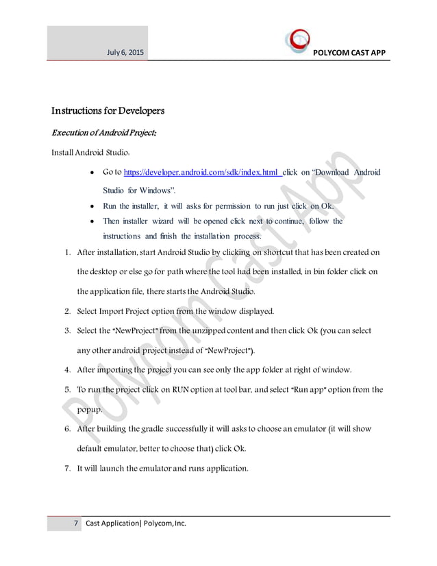 Summary Of Polycom Cast App | PDF