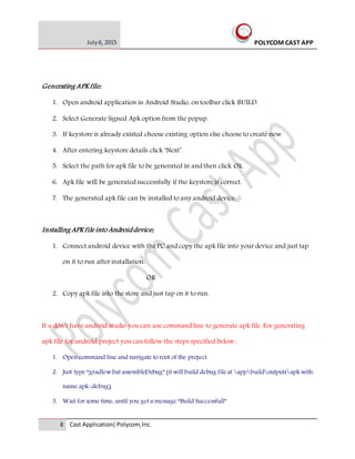 Summary Of Polycom Cast App | PDF