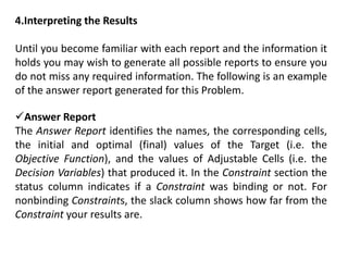 Excel Solver(By Mahsa Rezaei) | PDF