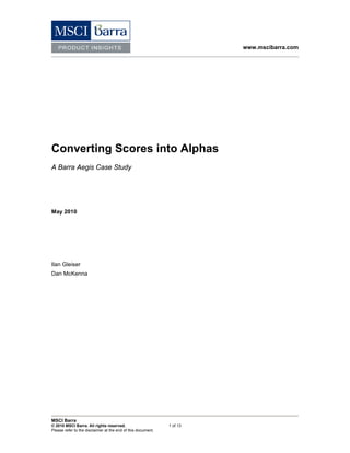 Converting_Scores_Into_Alphas | PDF
