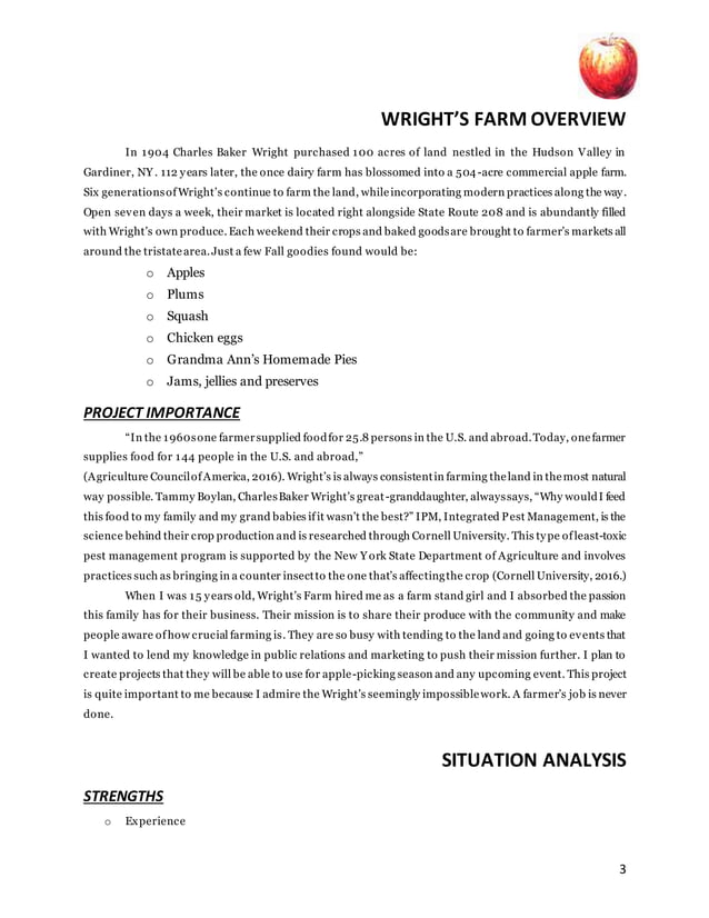 Com 315 Proposal Wright's Farm | PDF