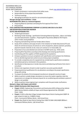 Estimation & Technical Engr CV | PDF