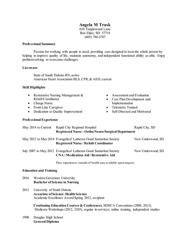Angela M Trask-resume3 | PDF