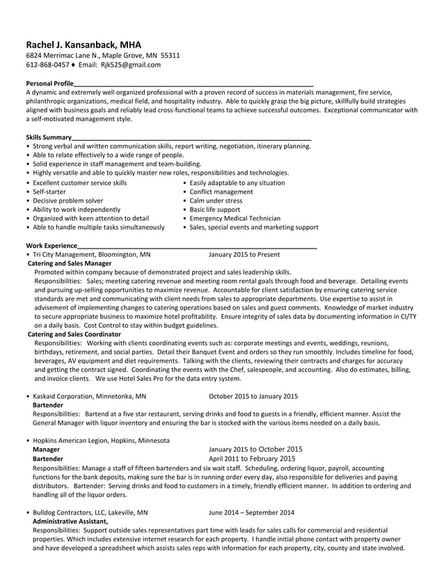 Rachel Resume 9-14-16 | PDF