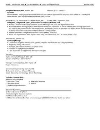 Rachel Resume 9-14-16 | PDF