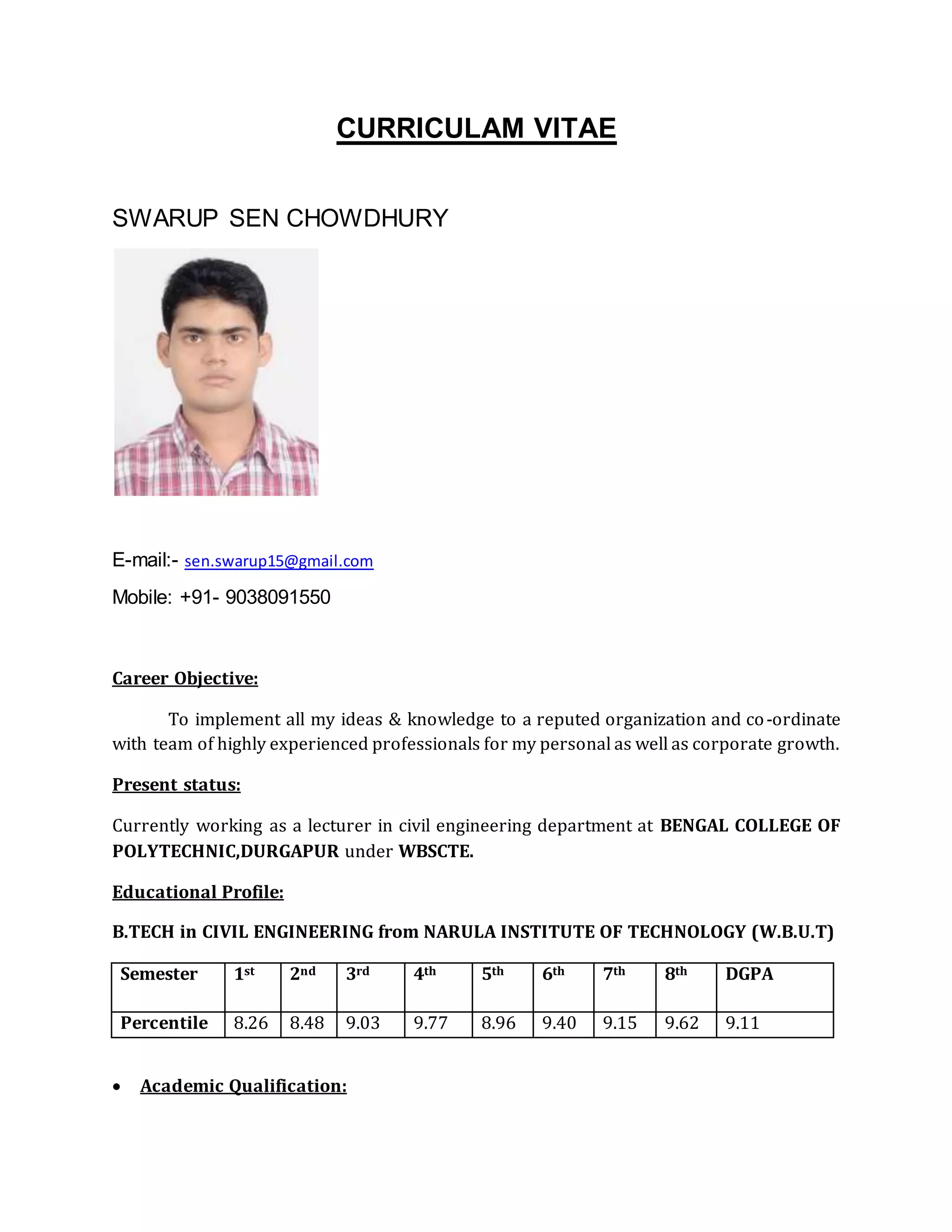 SWARUP'S CV | DOCX