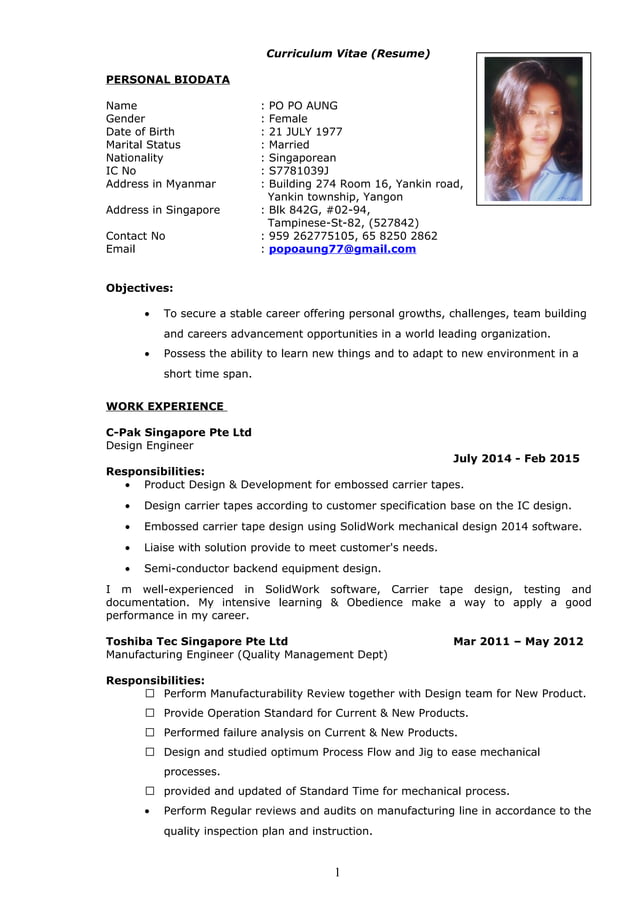 Po Po Ygn Resume 2016 | DOC