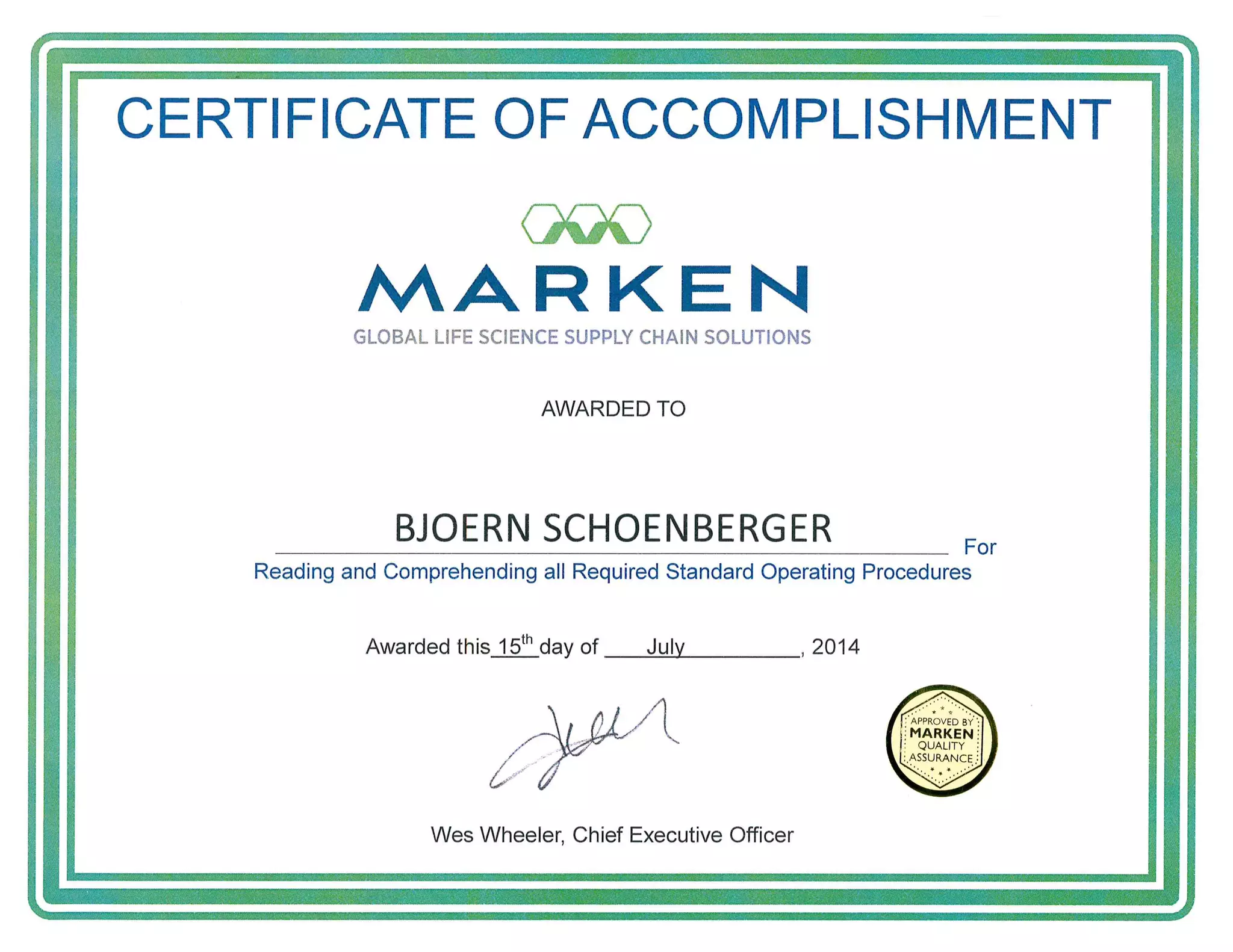 Marken_Certificate | PDF