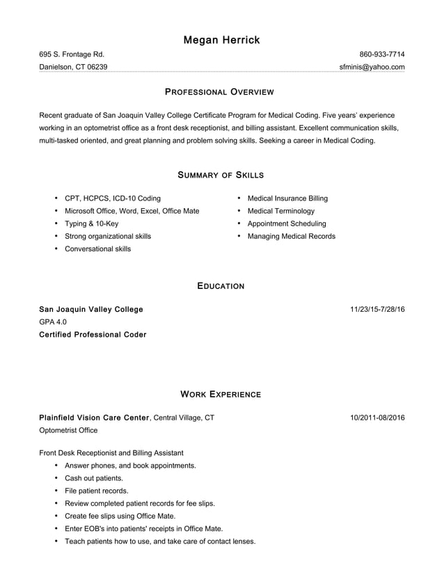 Megan Herrick's Resume | RTF | Medical Health