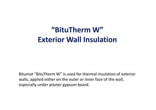 BituTherm Extruded Polystyrene Thermal Insulation Board Presentation | PDF
