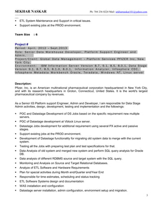 Sekhar Naskar-Sr DataStage Developer and Admin v5 | PDF