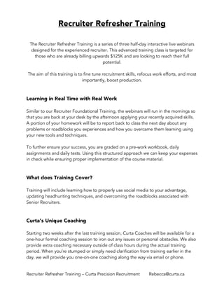 Recruiter Refresher Training | PDF