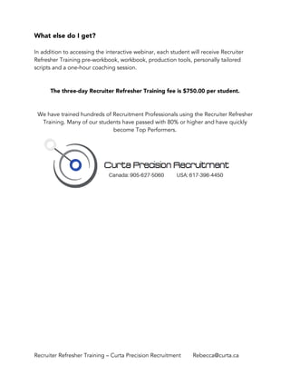 Recruiter Refresher Training | PDF