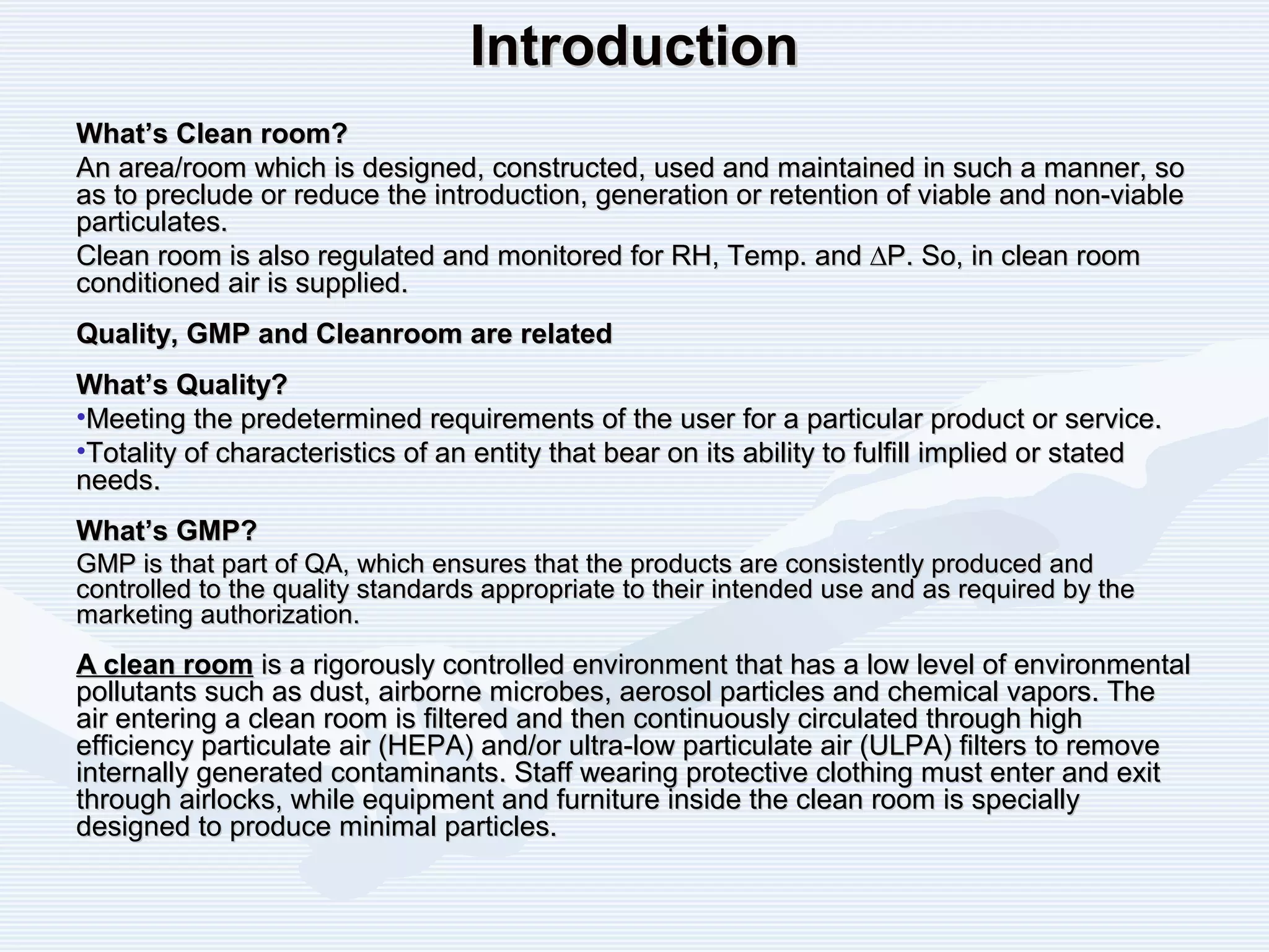 Clean Room_Presentation | PPT