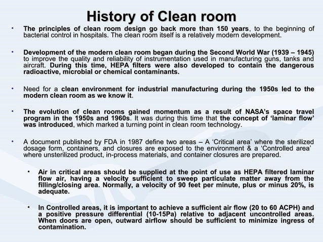 Clean Room_Presentation | PPT | Indoor Environmental Quality | Home ...