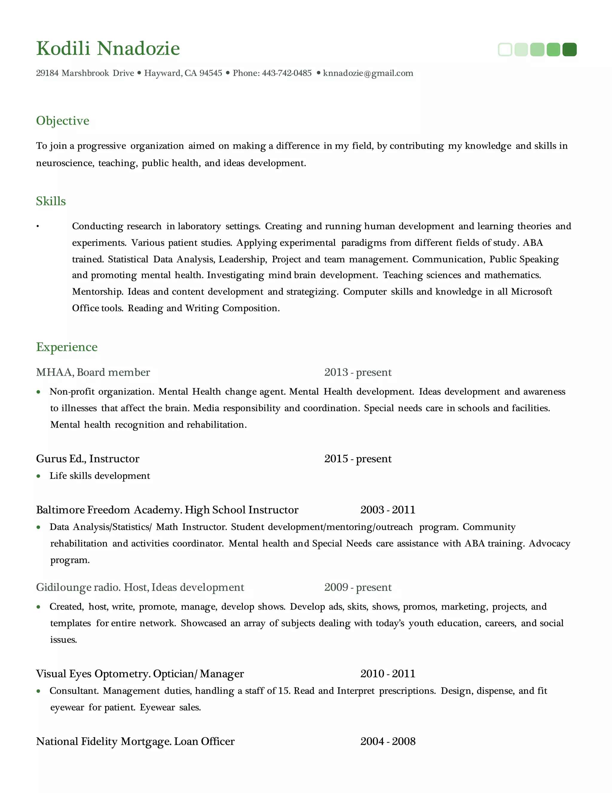 ResumeNnadozie | DOCX