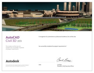 AutoCAD Civil 3D 2013 Certified Professional | PDF