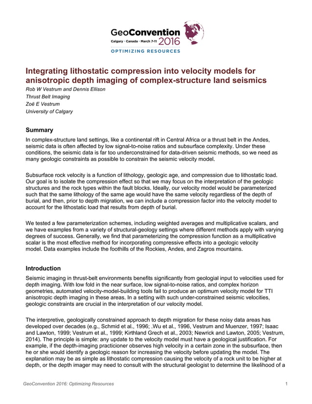 Integrating_lithostatic_compression_into_velocity_models | PDF | Geology | Science
