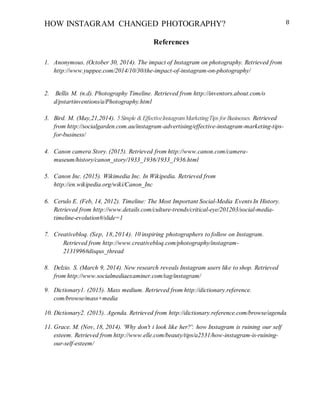 HOW INSTAGRAM CHANGED PHTOGRAPHY? | DOCX