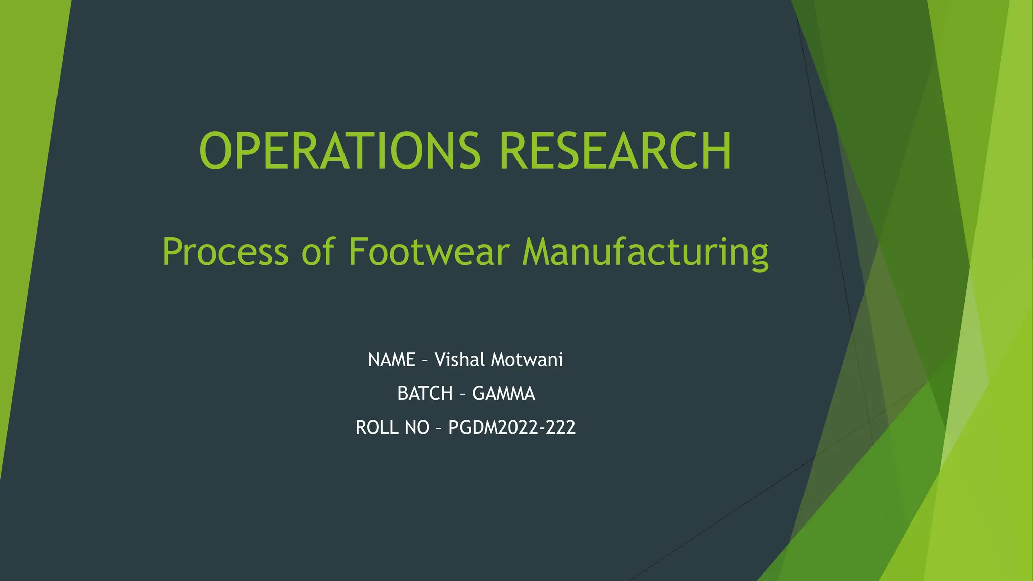 Operation Research - A PPT for Statistics | PPT