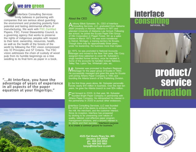 Interface Consulting Services Brochure | PPT