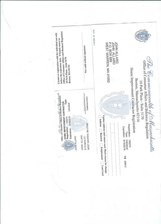 HOME IMPROVEMENT CONTRACTOR CARD | PDF