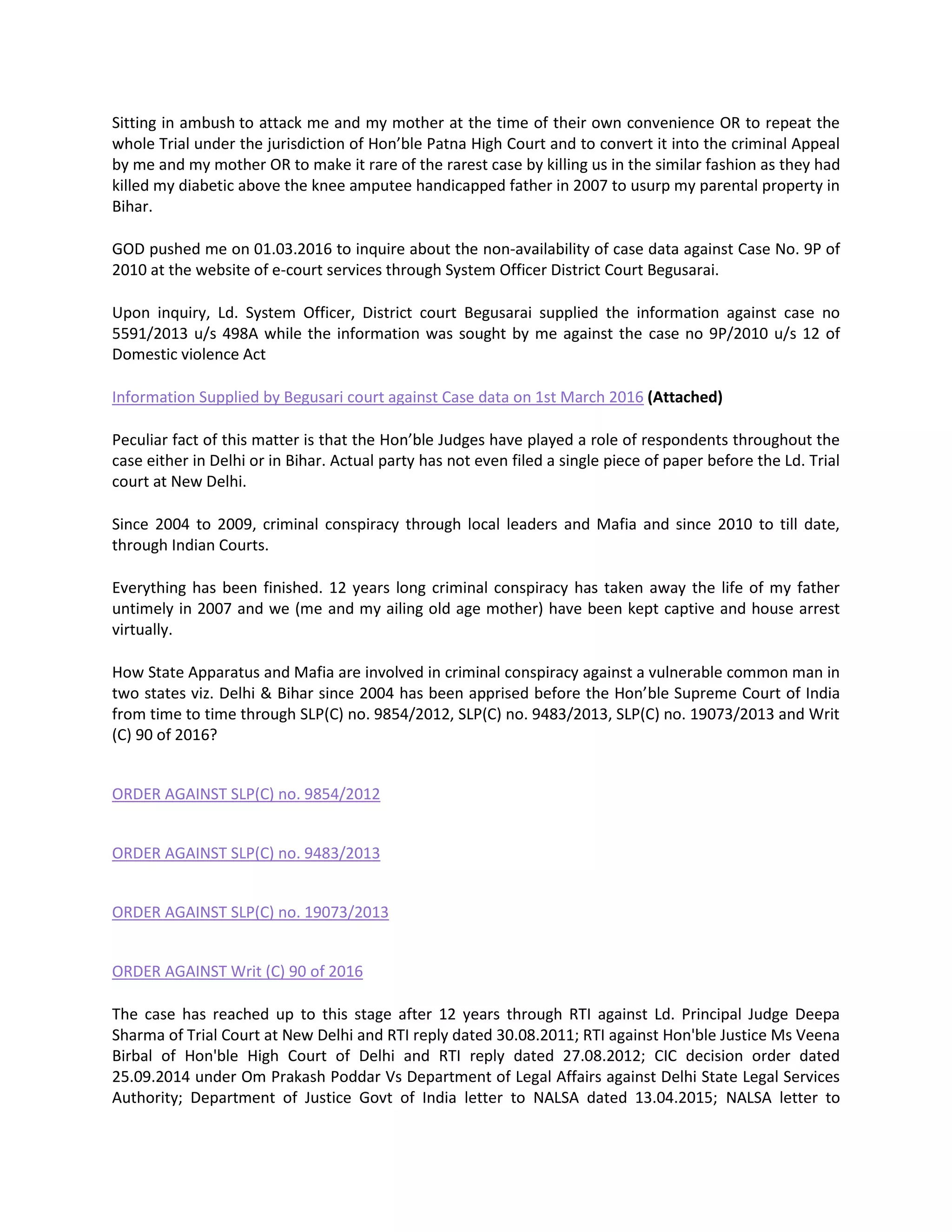 NHRC COMPLAINT_18_09_2016 | PDF