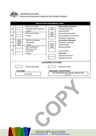 TRA outcome letter | PDF