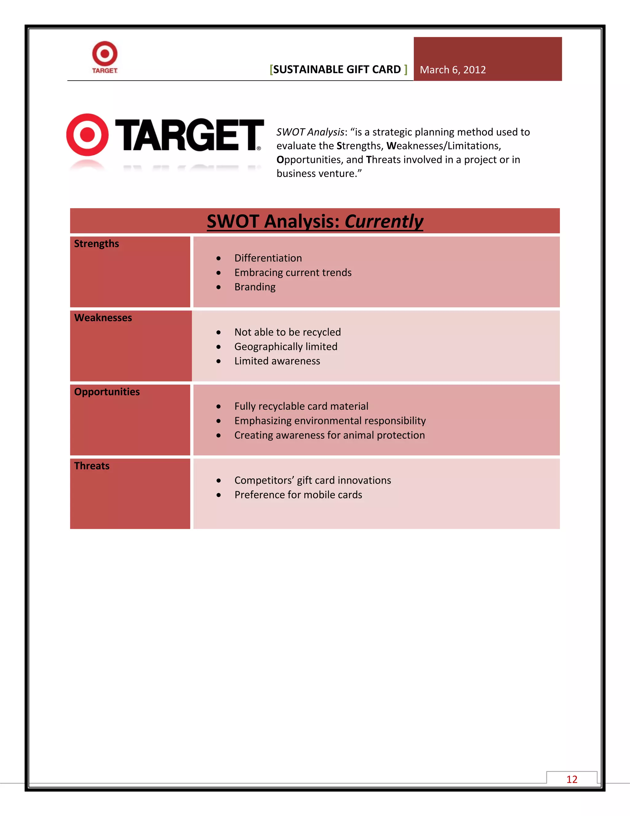 Target Communication Case Study - SWOT Analysis | PDF | Pet Supplies | Pets