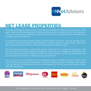 Net Lease Properties Brochure | PDF | Real Estate Industry | Industries