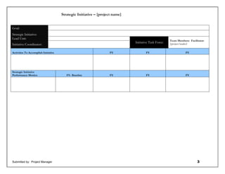 Strategic Initiative Project Plan Example | PDF