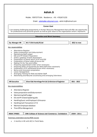 My Resume | DOCX | Human Resources | Business