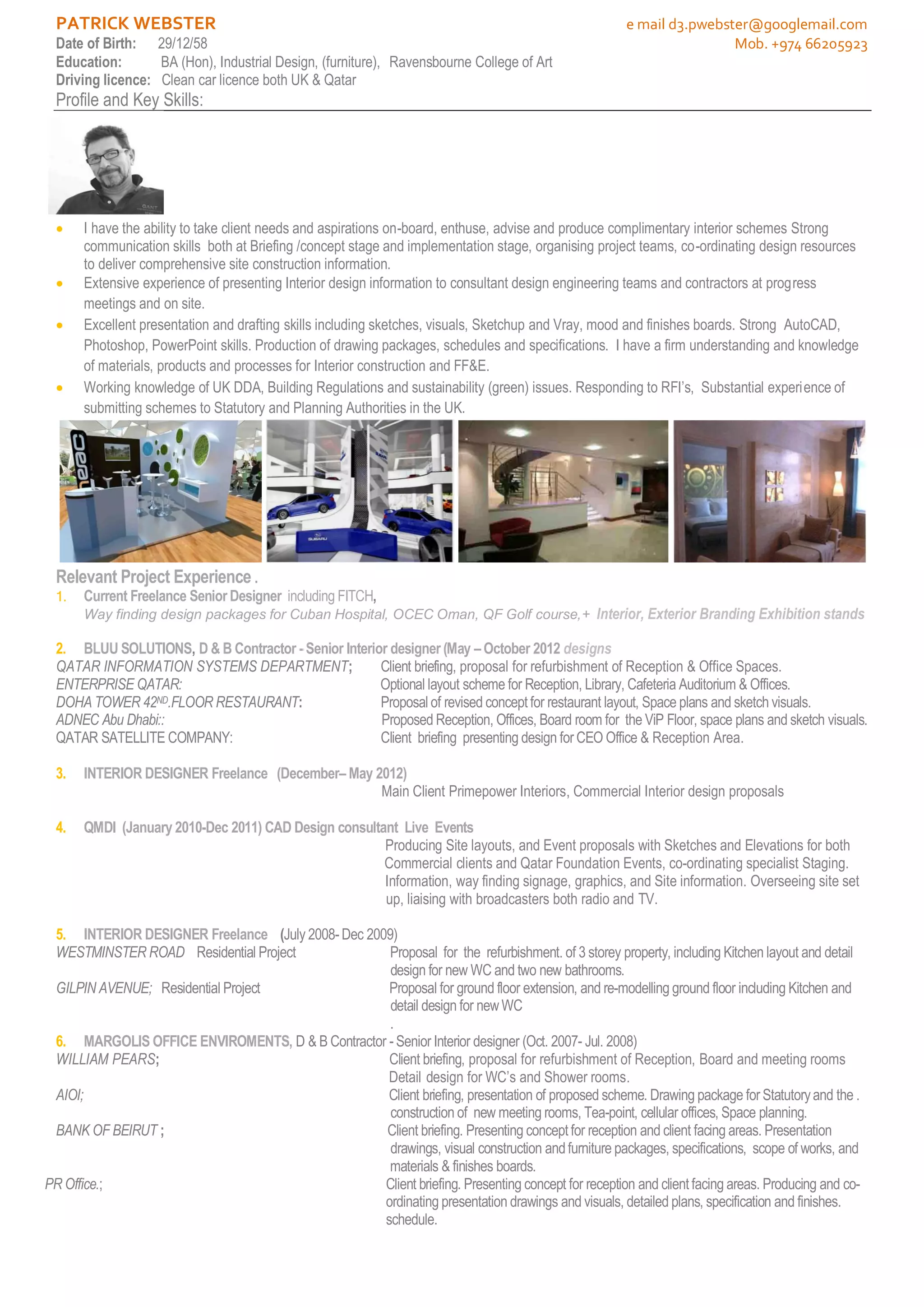 CV Patrick Webster For Posting S4 | PDF