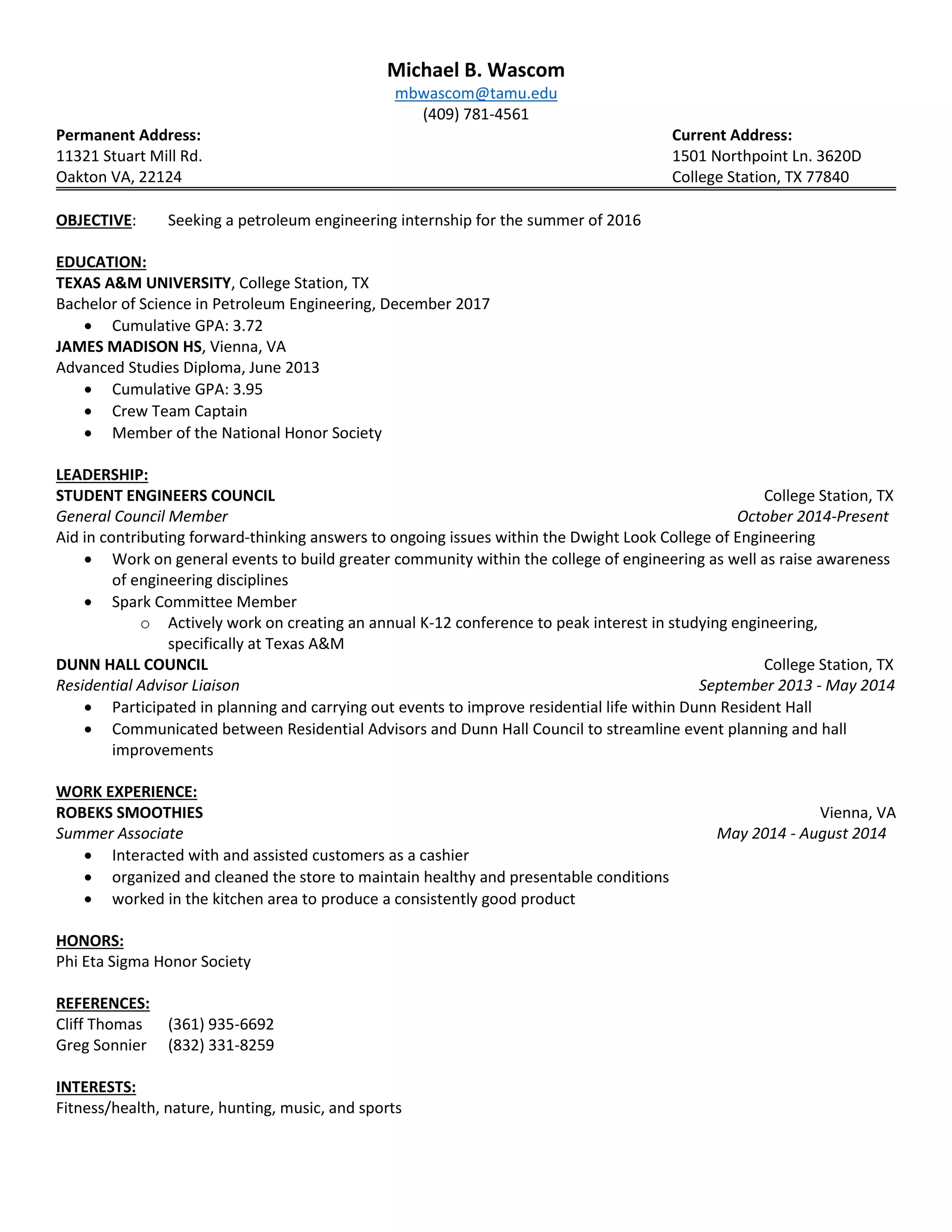 MBW RESUME 9.7.15