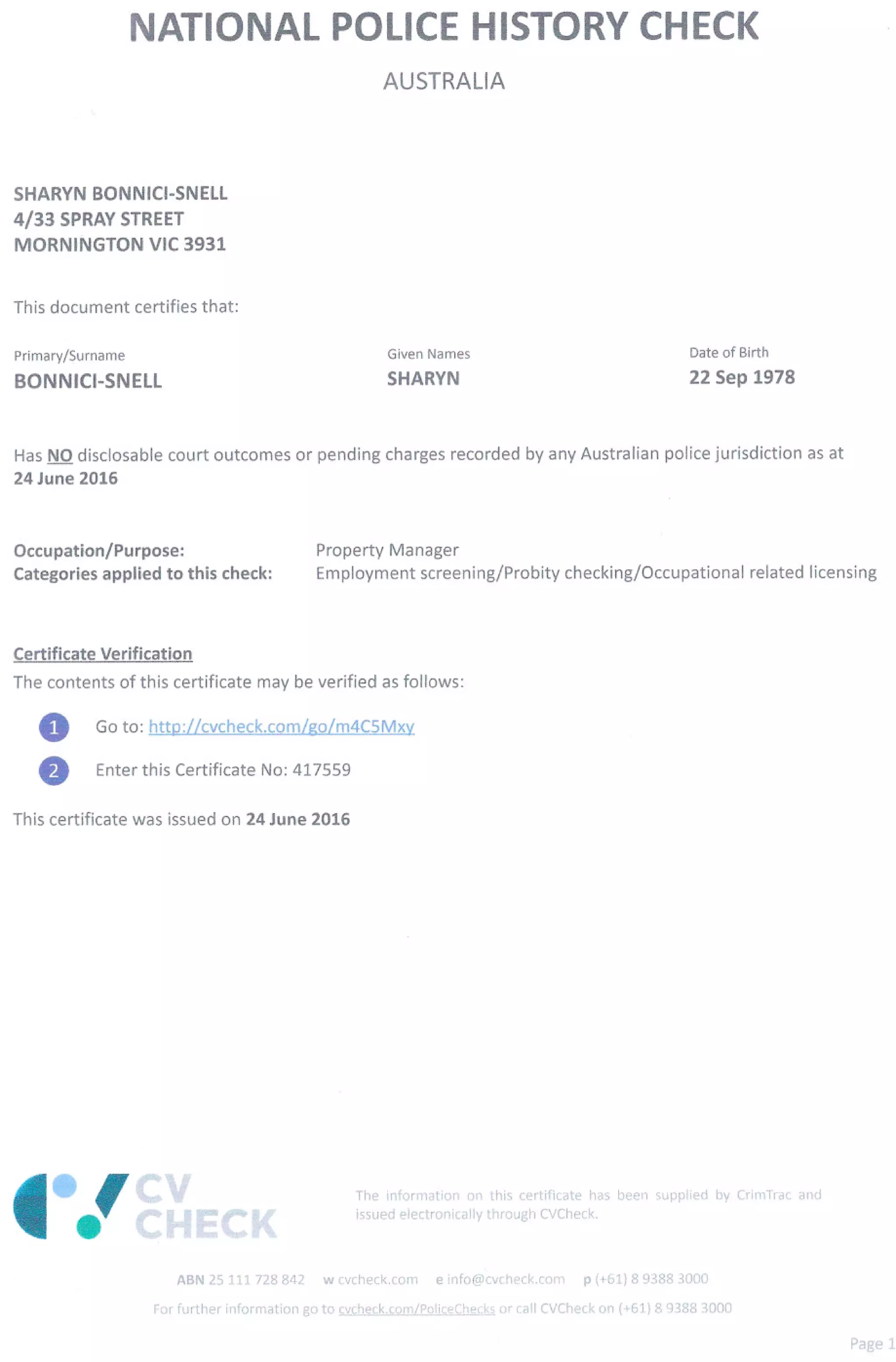 police check and real estate licence | PDF