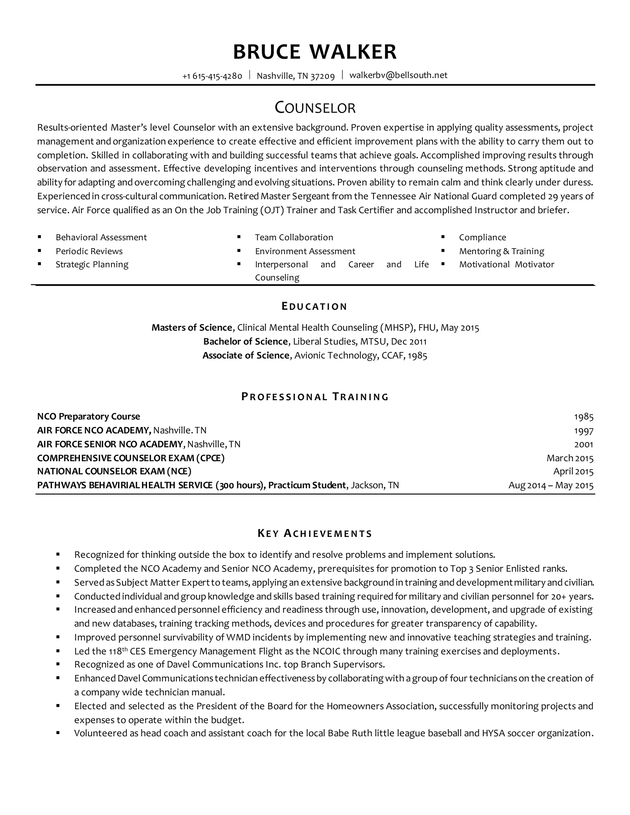 Bruce Walker Resume June 2015 | DOCX