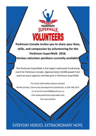 Superwalk Volunteer Poster | PDF