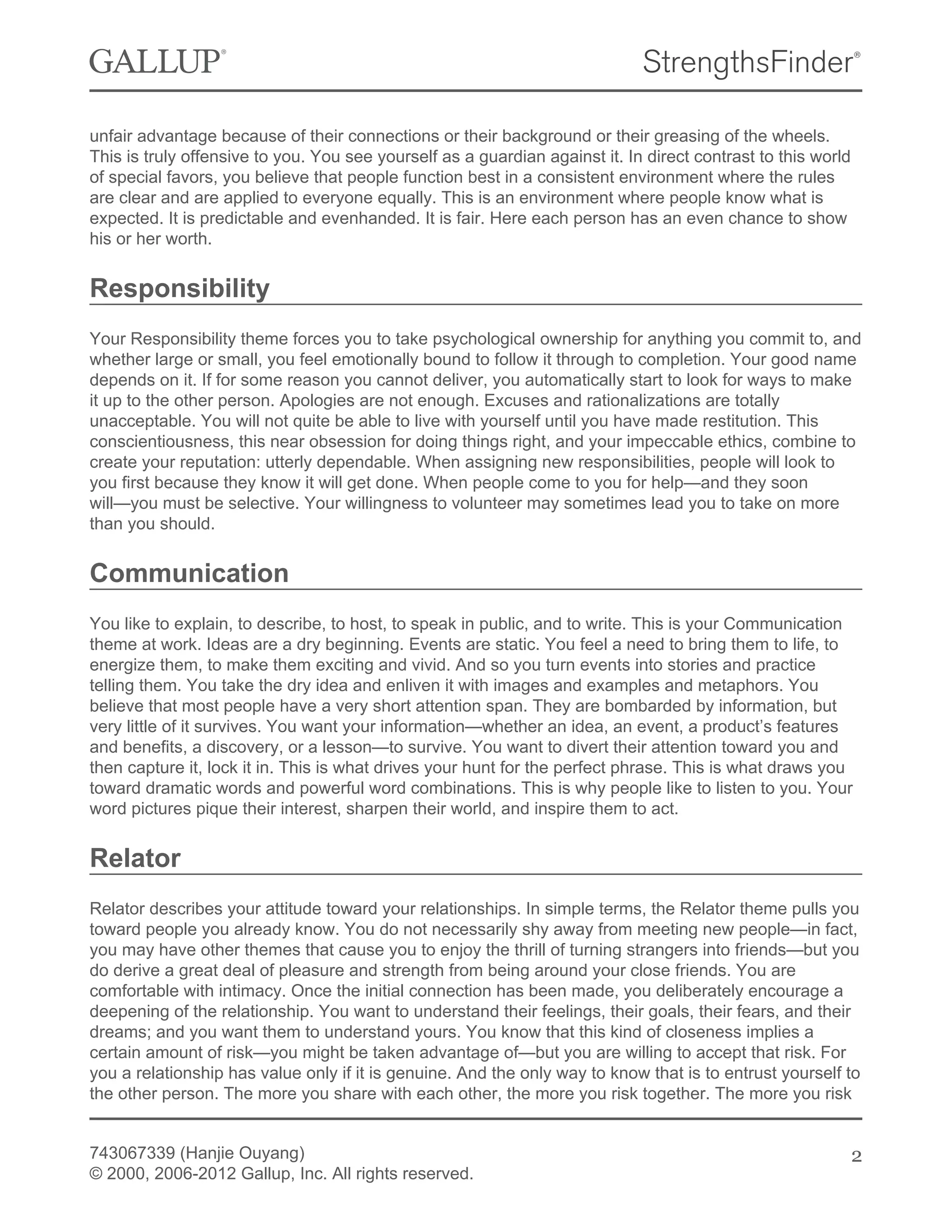 Signature Themes Report | PDF