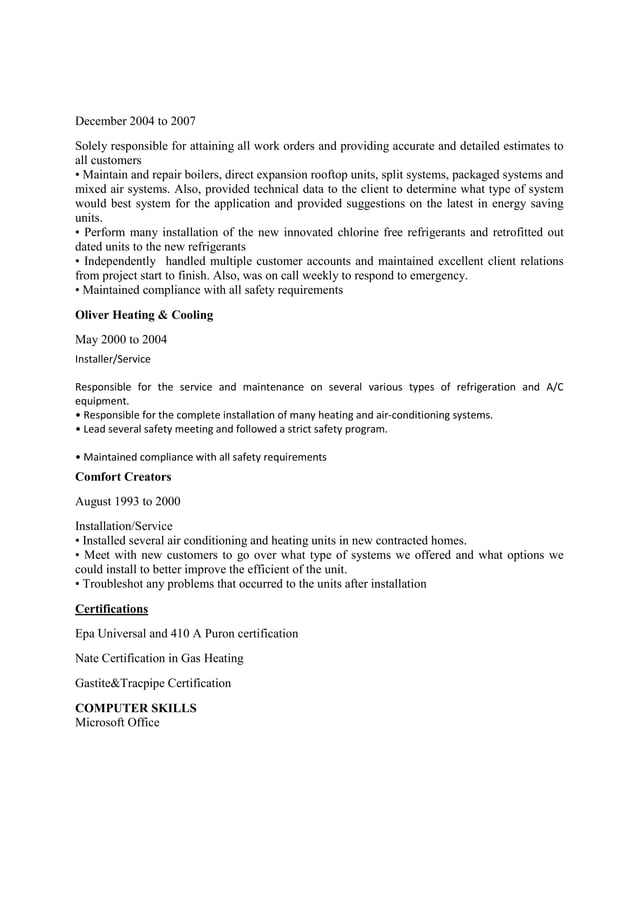 Performance Resume 2 | PDF