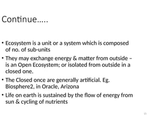 Ecosystem PPT | Detailed Notes | Impacts | PPTX