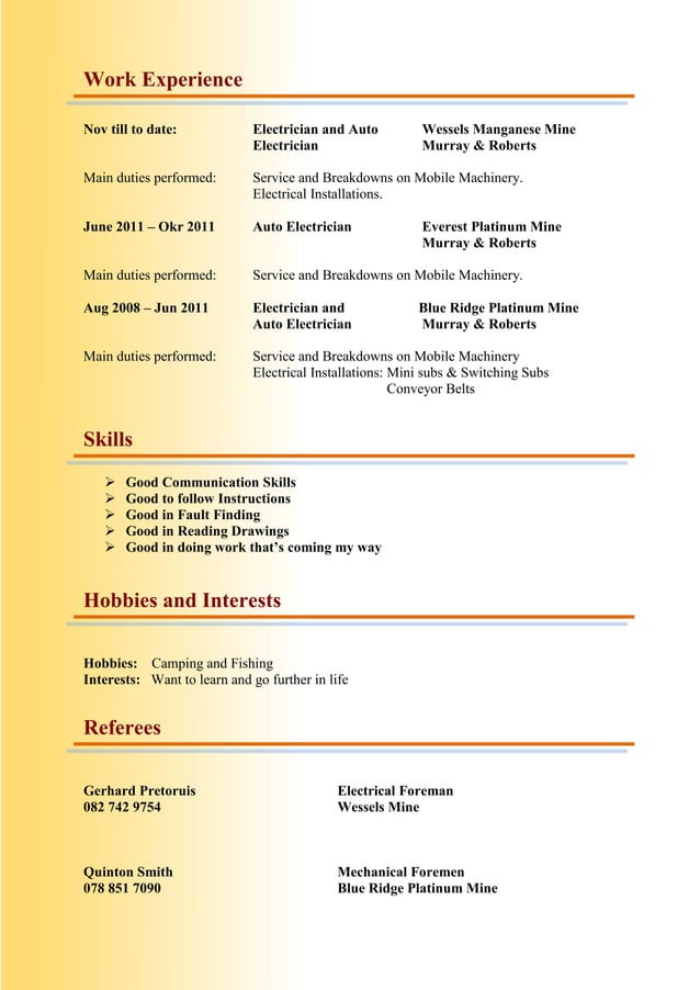 Eben Smant New CV1 | PDF