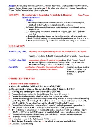Dr.W.AlQadi up date cv | DOC | Infectious Diseases | Diseases and Conditions