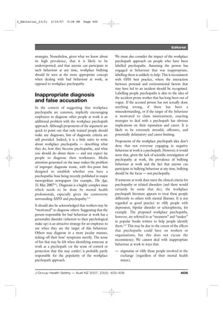 The problem with “workplace psychopaths” | PDF