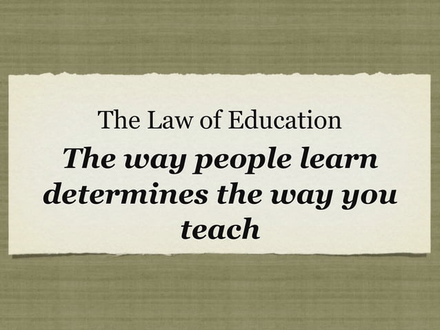 Howard Hendricks: Law 2, The Law of Education | KEY