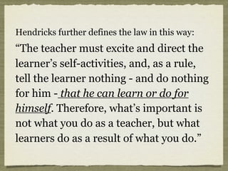 Howard Hendricks: Law 2, The Law of Education | KEY