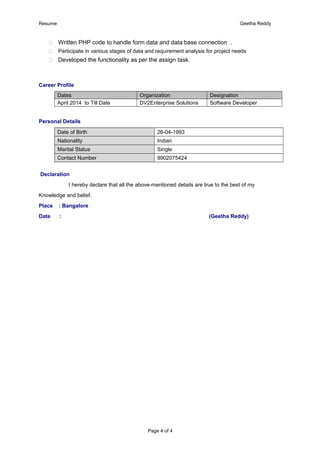WebdevelopergitaCV | PDF | Free Download