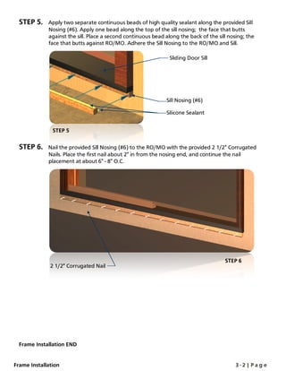 Sliding Door Installation Procedure | PDF