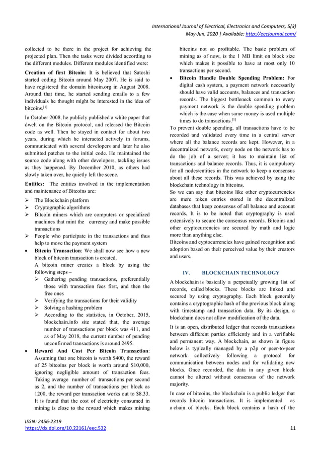 Minning of Bitcoin Technology | PDF