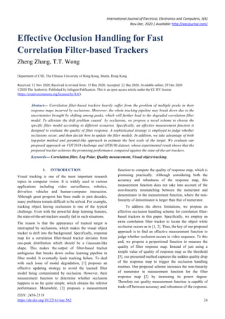 EffectiveOcclusion Handling for Fast Correlation Filter-based Trackers ...